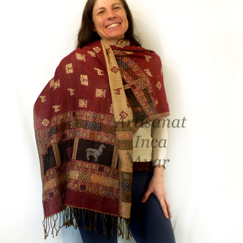 Châle adulte modèle paysage - coloris au choix